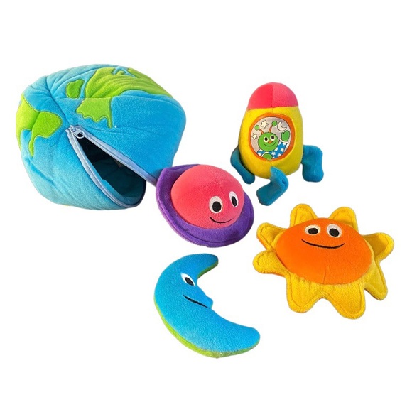 Source Unknown | Toys | Plush Zipper Earth World Sun Moon Planet Alien ...
